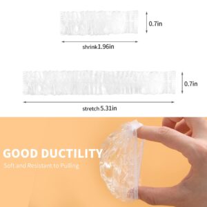 WOSHOP 200 Pack Shower, Bathing,Ear Covers Clear Disposable Ear Protectors Waterproof Ear Covers for Hair Dye,Waterproof Plastic Ear Shower Caps