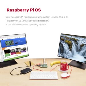 Raspberry Pi OS 32GB Micro SD Card, Compatible with All Pi Models, Web Browsing Gaming E-Mail with Your RPI Board Like a Desktop