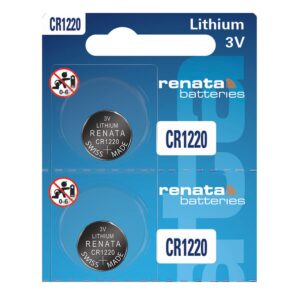 renata cr1220 batteries - 3v lithium coin cell 1220 battery (2 count)