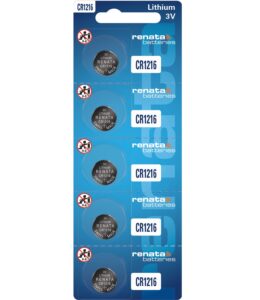 renata cr1216 batteries - 3v lithium coin cell 1216 battery (5 count)