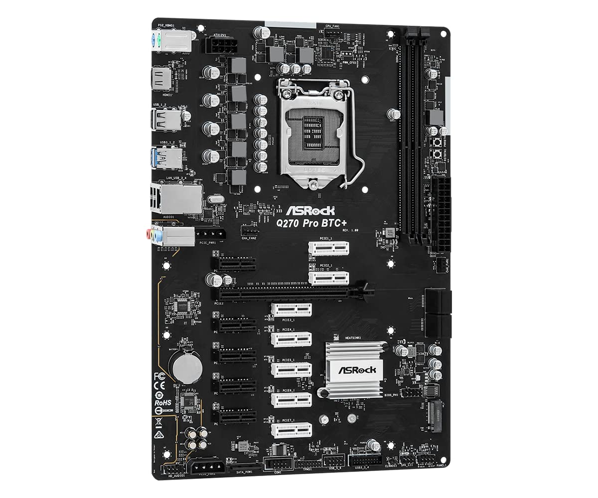 Asrock Q270 PRO BTC+ Mining Board Intel 1151 ATX DDR4 Motherboard