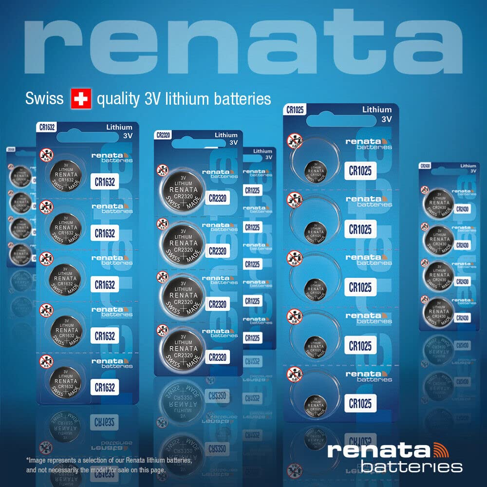 Renata CR1220 Batteries - 3V Lithium Coin Cell 1220 Battery (2 Count)