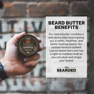 Live Bearded: Beard Butter, Made in USA - 1880, 3oz - Beard Leave in Conditioner, All-Natural Softener with Shea Butter