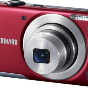 Canon PowerShot A2500 16MP Digital Camera with 5x Optical Image Stabilized Zoom with 2.7-Inch LCD (Red) (Renewed)