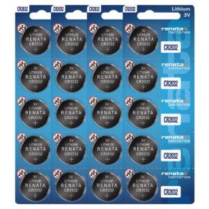 renata cr2032 batteries - 3v lithium coin cell 2032 battery (20 count)