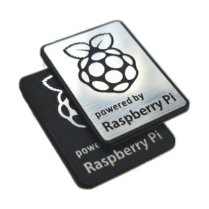 raspberry pi linux sticker set (two emblems) - 35 mm x 25 mm