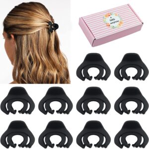 maorulu hair clip, small hair clips for women girls kids, tiny non-slip hair claw clips for thin/medium thick hair, 1.5 inch mini hair jaw clips, 10 colors matte octopus clip with gift box