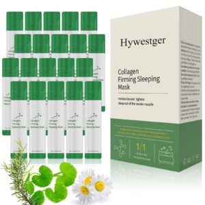 hywestger 20 packs collagen face mask,sleeping facial mask wash-free mask,hydrating face masks ,face mask skin care for women and men