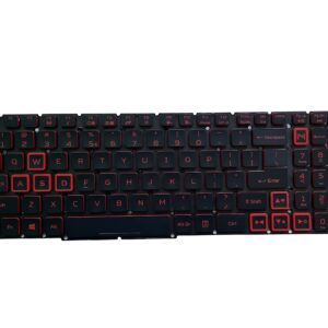 Moon2020 Replacement Keyboard for Acer Predator Helios 300 PH315-52 PH315-53 PH317-53, Nitro 5 AN515-43 AN515-54 AN515-55 AN517-51, Nitro 7 AN715-51 Series Laptop Red with Backlit US Layout, black