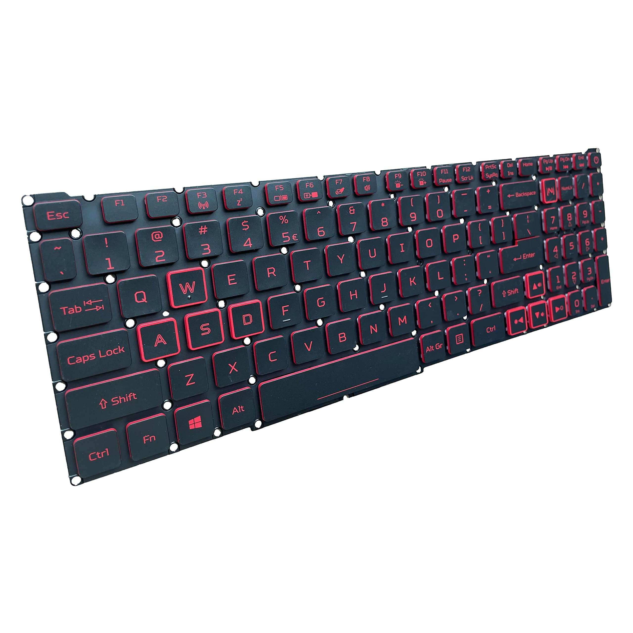 Moon2020 Replacement Keyboard for Acer Predator Helios 300 PH315-52 PH315-53 PH317-53, Nitro 5 AN515-43 AN515-54 AN515-55 AN517-51, Nitro 7 AN715-51 Series Laptop Red with Backlit US Layout, black