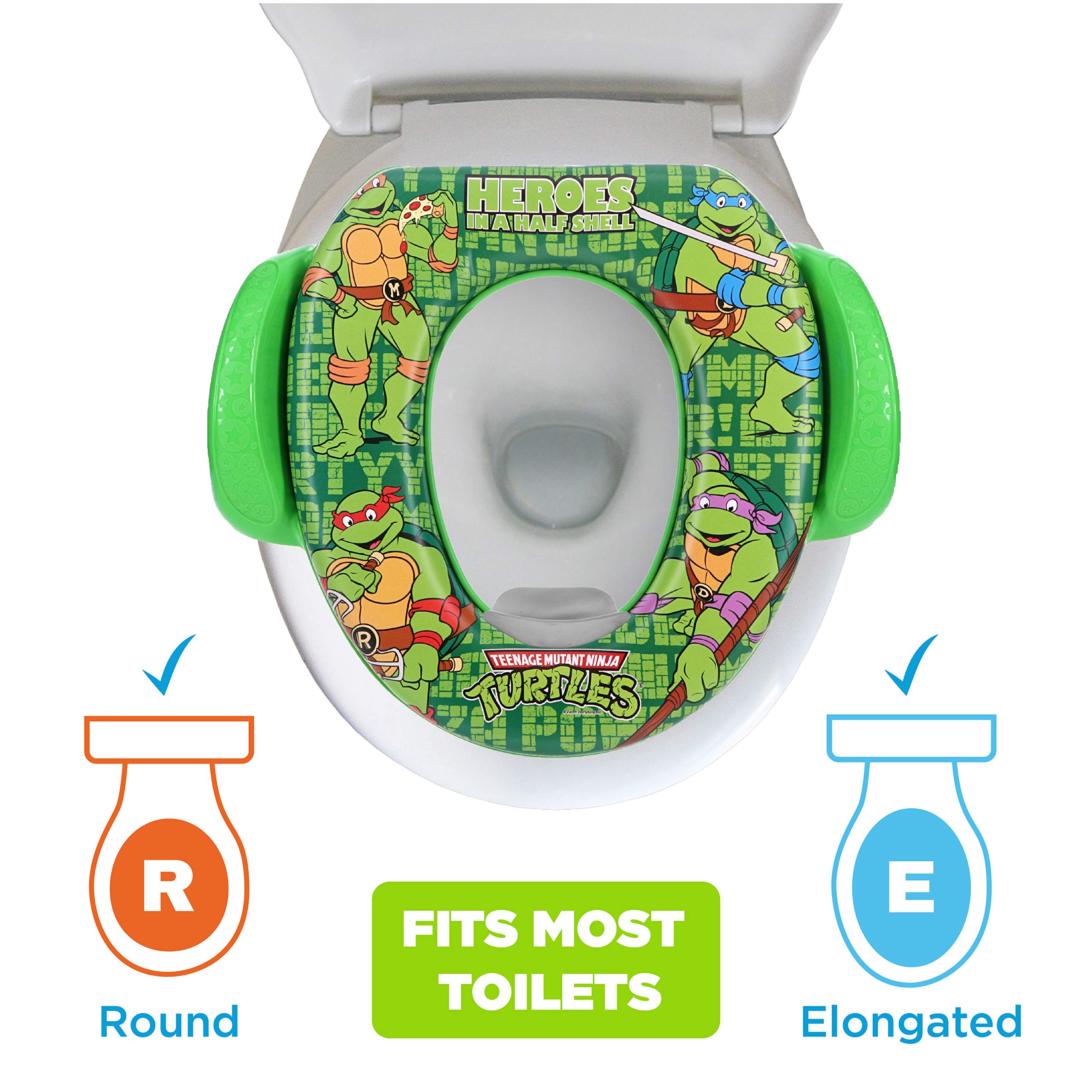 Nickelodeon TMNT "Half Shell" Soft Potty Seat and Potty Training Seat - Soft Cushion, Baby Potty Training, Safe, Easy to Clean