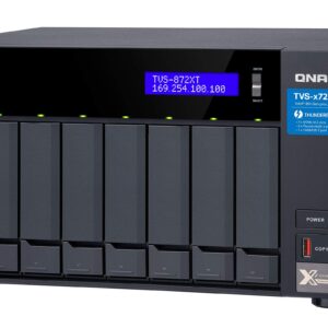 QNAP TVS-872XT-i7-16G-US Ultra-High Speed 8 Bay Thunderbolt™ 3 NAS. Intel® Core™ i7 6-Core Procssor, 16GB RAM