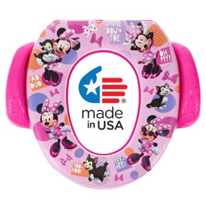 disney minnie mouse "fab duo" soft potty seat and potty training seat - soft cushion, baby potty training, safe, easy to clean