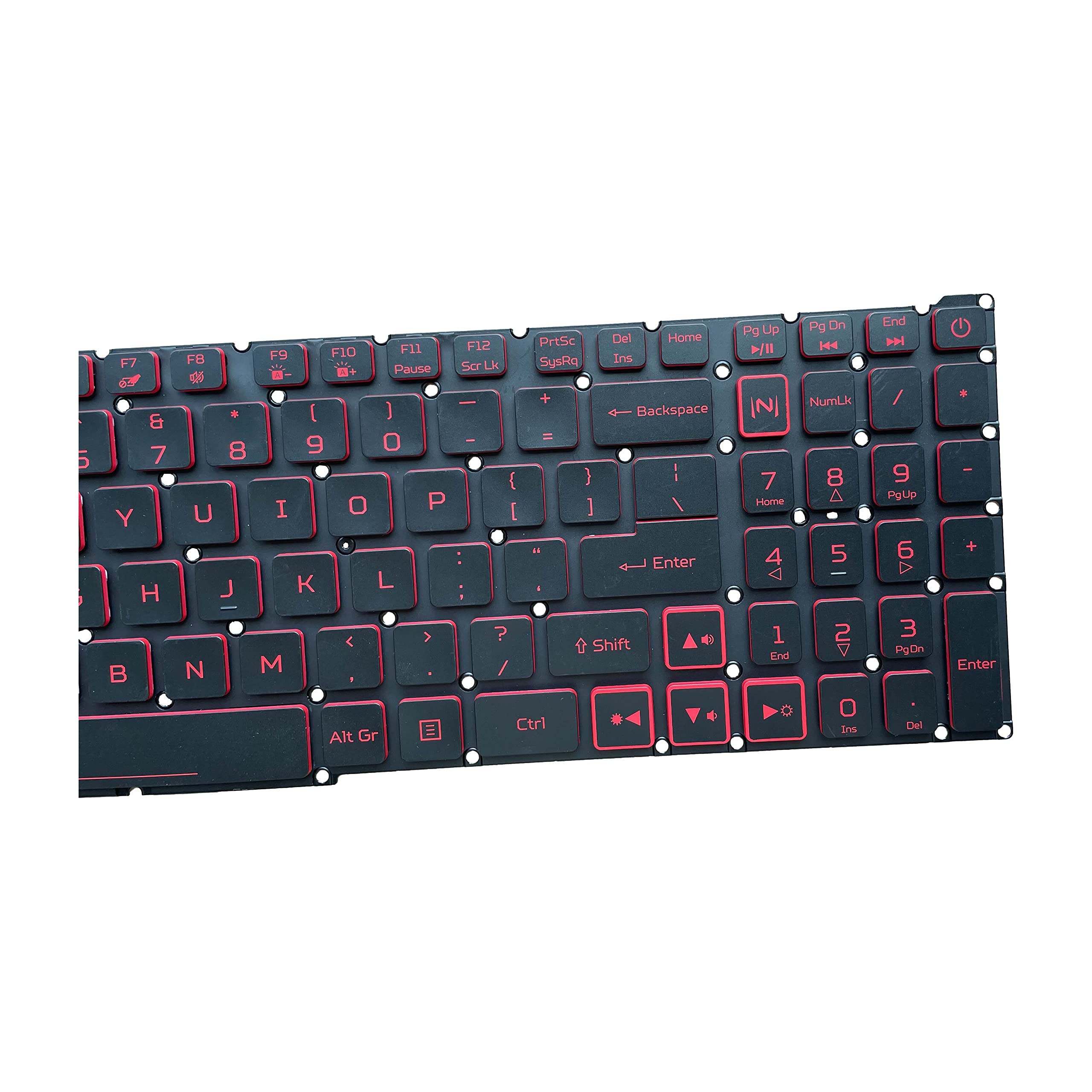 Moon2020 Replacement Keyboard for Acer Predator Helios 300 PH315-52 PH315-53 PH317-53, Nitro 5 AN515-43 AN515-54 AN515-55 AN517-51, Nitro 7 AN715-51 Series Laptop Red with Backlit US Layout, black