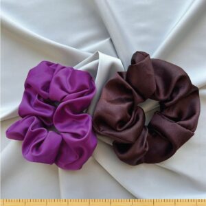 Satin Scrunchies, 6 Pieces For Hair, Big Satin Hair Ties, Ponytail Holder, Soft And Satin Silk Fabric Hair Scrunchies, P12