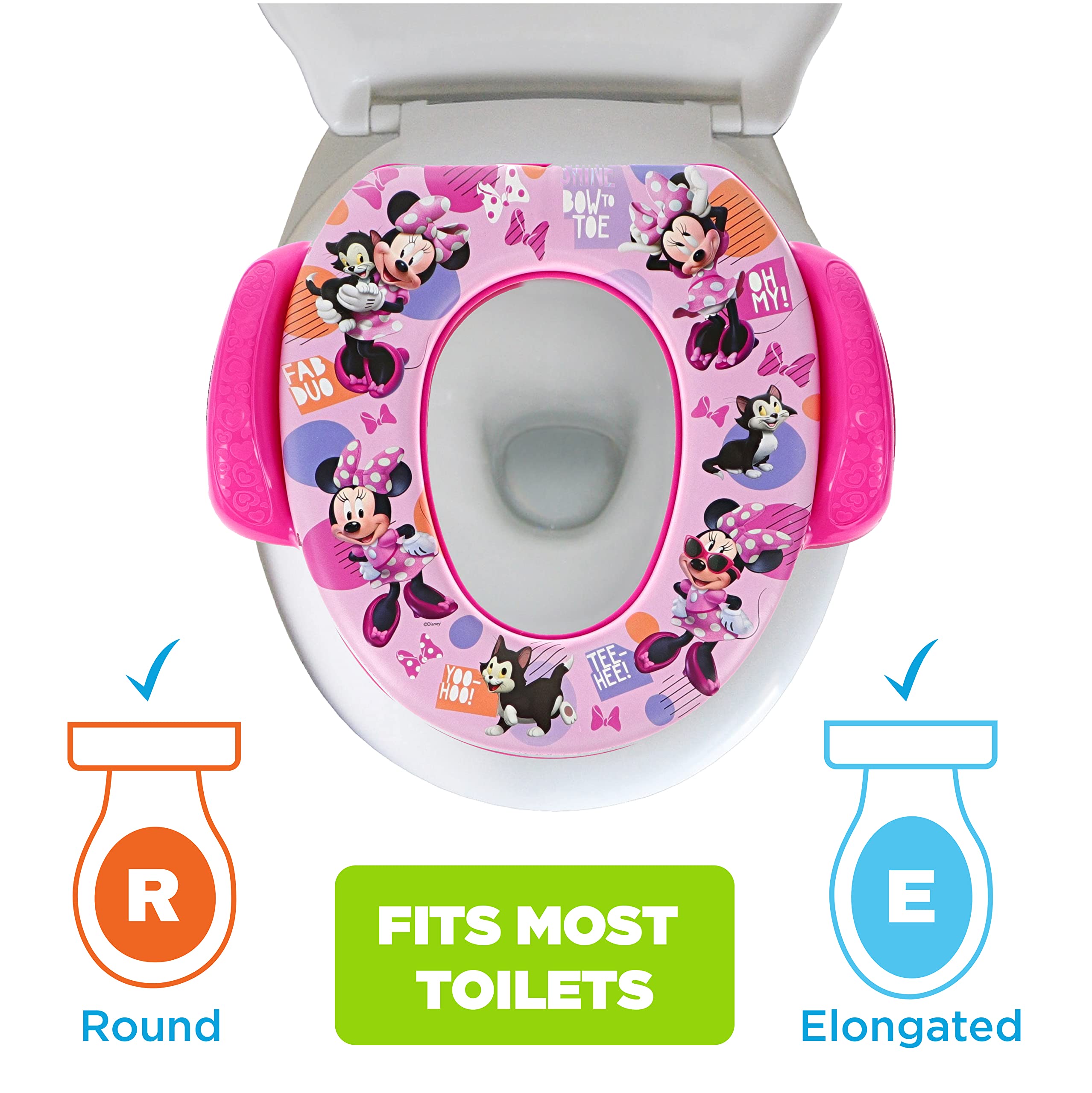 Disney Minnie Mouse "Fab Duo" Soft Potty Seat and Potty Training Seat - Soft Cushion, Baby Potty Training, Safe, Easy to Clean