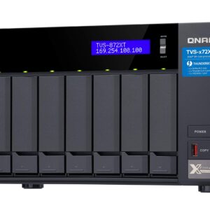 QNAP TVS-872XT-i7-16G-US Ultra-High Speed 8 Bay Thunderbolt™ 3 NAS. Intel® Core™ i7 6-Core Procssor, 16GB RAM