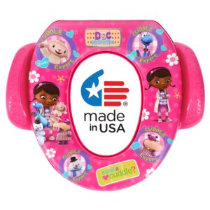 disney doc mcstuffins "need a cuddle" soft potty seat and potty training seat - soft cushion, baby potty training, safe, easy to clean