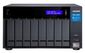 qnap tvs-872xt-i7-16g-us ultra-high speed 8 bay thunderbolt™ 3 nas. intel® core™ i7 6-core procssor, 16gb ram