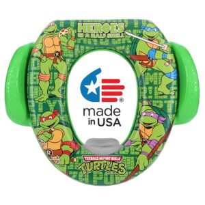 nickelodeon tmnt "half shell" soft potty seat and potty training seat - soft cushion, baby potty training, safe, easy to clean