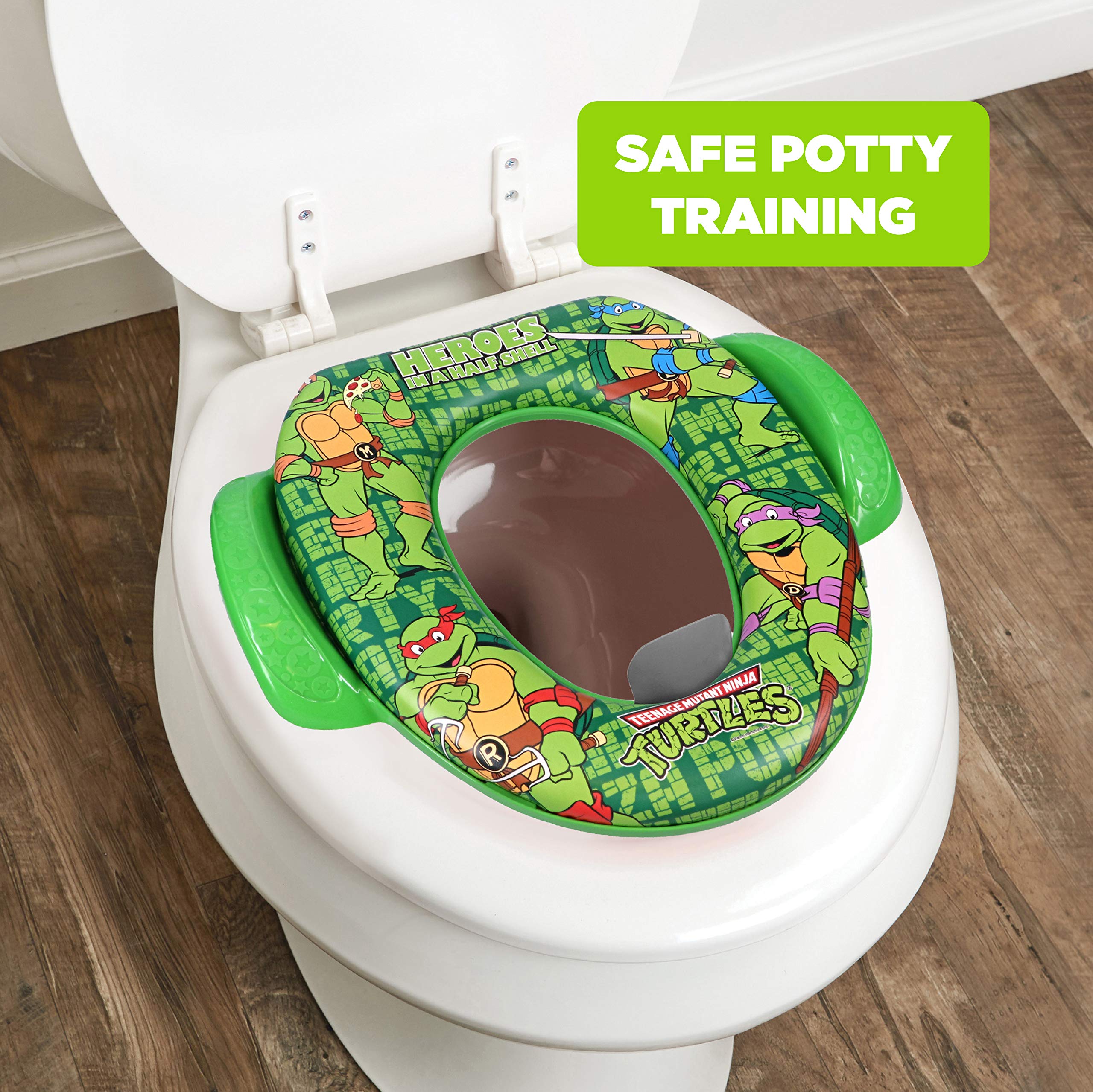 Nickelodeon TMNT "Half Shell" Soft Potty Seat and Potty Training Seat - Soft Cushion, Baby Potty Training, Safe, Easy to Clean