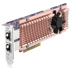 QNAP QM2-2P410G2T 2 x PCIe Gen4 NVMe SSD & 2 x 10GbE (10G/5G/2.5G/1G/100M) Port Expansion Card to Enhance Performance