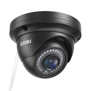 ZOSI 5MP 3K Add-on Security Dome POE Camera, 2880 x 1620 Indoor Outdoor IP Camera, 80ft Night Vision, 3.6mm Lens, 95°View Angle, IP66 Weatherproof (Only Work with Our PoE NVR)