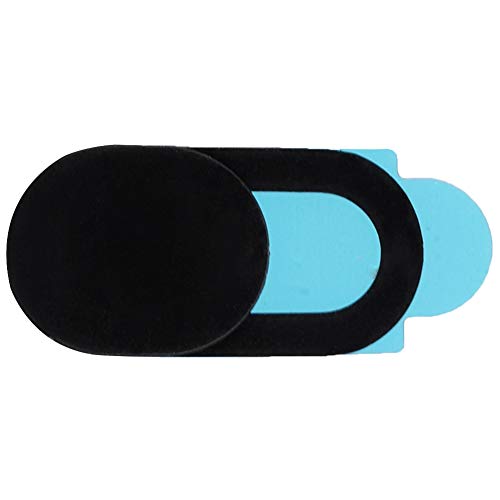 Shanrya Webcam Cover, Webcam Cover Unique Design Quantity Optional Black 0.8mm Webcamera Cover, ABS for Tablets Smartphones(6 Pieces)