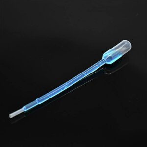 MMLFX 100pcs Sterile Pasteur Pipette Plastic Straw Sterile LDPE Dropper Easy Tearing Individually Wrapped 1ml/2ml/3ml/5ml/10ml 100 / PK (Capacity : 3ml)