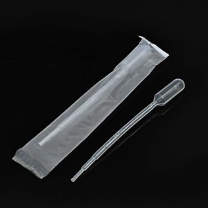 MMLFX 100pcs Sterile Pasteur Pipette Plastic Straw Sterile LDPE Dropper Easy Tearing Individually Wrapped 1ml/2ml/3ml/5ml/10ml 100 / PK (Capacity : 3ml)