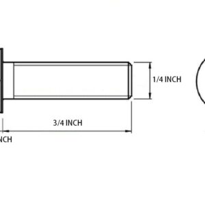 1/4-20 x 3/4" Socket Head Cap Screws Bolts,Stainless Steel 18-8 (304),Allen Socket Drive,Fully Threaded,25 PCS