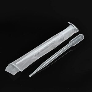 MMLFX 100pcs Sterile Pasteur Pipette Plastic Straw Sterile LDPE Dropper Easy Tearing Individually Wrapped 1ml/2ml/3ml/5ml/10ml 100 / PK (Capacity : 3ml)