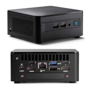 intel nuc 12 pro nuc12wshi7 mini pc 12th gen intel core i7-1260p, 12 cores(4p+8e), 16 threads, 18mb intel smart cache, intel iris xe graphics,barebone no ram, no ssd, no os