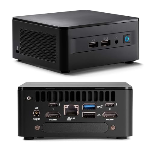 Intel NUC 12 Pro NUC12WSHi7 Mini PC 12th Gen Intel Core i7-1260P, 12 Cores(4P+8E), 16 Threads, 18MB Intel Smart Cache, Intel Iris Xe Graphics,Barebone No RAM, No SSD, No OS