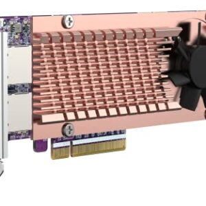 QNAP QM2-2P410G2T 2 x PCIe Gen4 NVMe SSD & 2 x 10GbE (10G/5G/2.5G/1G/100M) Port Expansion Card to Enhance Performance