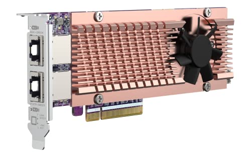 QNAP QM2-2P410G2T 2 x PCIe Gen4 NVMe SSD & 2 x 10GbE (10G/5G/2.5G/1G/100M) Port Expansion Card to Enhance Performance