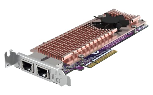 QNAP QM2-2P410G2T 2 x PCIe Gen4 NVMe SSD & 2 x 10GbE (10G/5G/2.5G/1G/100M) Port Expansion Card to Enhance Performance