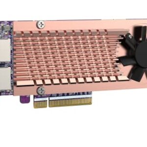 QNAP QM2-2P410G2T 2 x PCIe Gen4 NVMe SSD & 2 x 10GbE (10G/5G/2.5G/1G/100M) Port Expansion Card to Enhance Performance