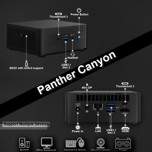 Intel NUC 11 Pro NUC11PAHi7 Panther Canyon Home & Business Mini PC Mini Desktop 11th Gen Intel® Core™ i7-1165G7 Processor 2.8 GHz – 4.7 GHz Turbo,4 core,8 Thread,12 MB Cache,28W(16G RAM,512G SSD)