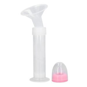 Syringe Breast Pump, Manual Breast Pump Soft Comfortable Lightweight Portable Cover for Travel