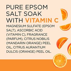 Dr Teal's Epsom Salt Magnesium Soak, Glow & Radiance with Vitamin C & Citrus Essential Oils, 3 lbs (Pack of 4)