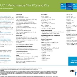 Intel NUC 11 Pro NUC11PAHi7 Panther Canyon Home & Business Mini PC Mini Desktop 11th Gen Intel® Core™ i7-1165G7 Processor 2.8 GHz – 4.7 GHz Turbo,4 core,8 Thread,12 MB Cache,28W(16G RAM,512G SSD)