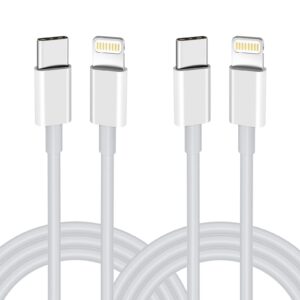 iphone charger, [apple mfi certified] usb c to lightning cable 2pack 6ft fast iphone charger cord compatible with iphone 14/13/12/11 pro max/xs max/xr/xs/x/8/7/plus