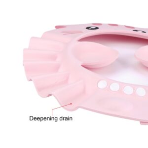 Baby Bath Shampoo Cap with Ear Protection Safe Bathing Visor Hat Soft Shower Wash Hair Adjustable Portable Shield for Children Kids