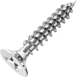 #4 x 1-5/8'' wood screws,stainless steel self-tapping screws, phillips drive countersunk head kitchen cabinet screws, for repairing furniture, carpentry or diy, 70pcs and 30pcs screw anchors, m3x40mm