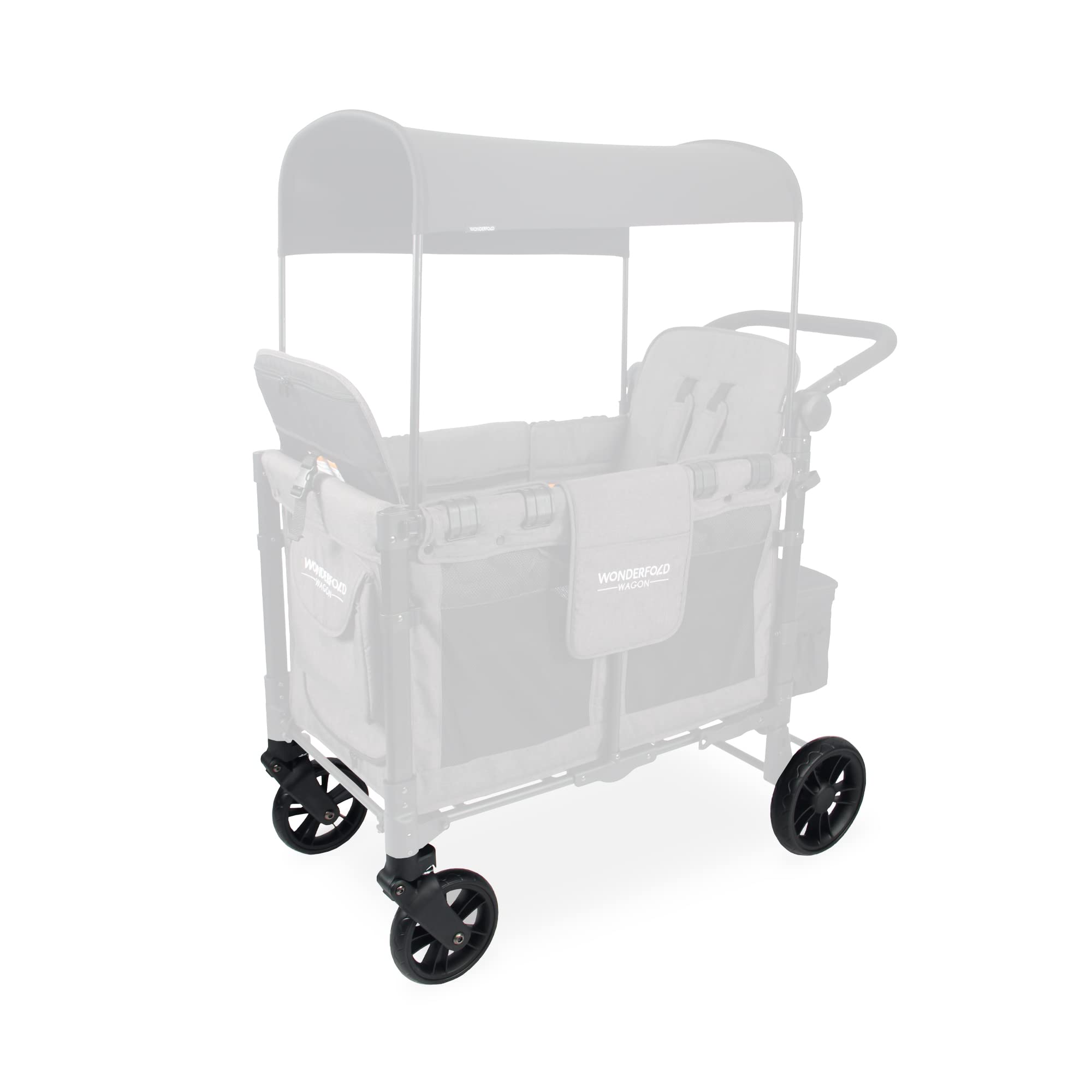 WONDERFOLD All Terrain Stroller Wagon Replacement Wheels with Polyurethane Tires for a Safe and Smooth Ride on Dirt, Mud, or Gravel (Compatible with W2 Elite Wagon Only)