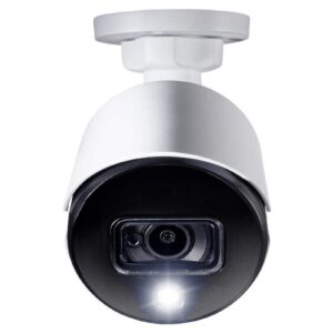 Lorex C881DA 4K Ultra HD Analog Active Deterrence Security Bullet Camera with Color Night Vision, 135ft IR NV, IP67, Works with D841, D861, D862, D871B, LHV5100, Camera Only, White, 4PK(M.Refurbished)