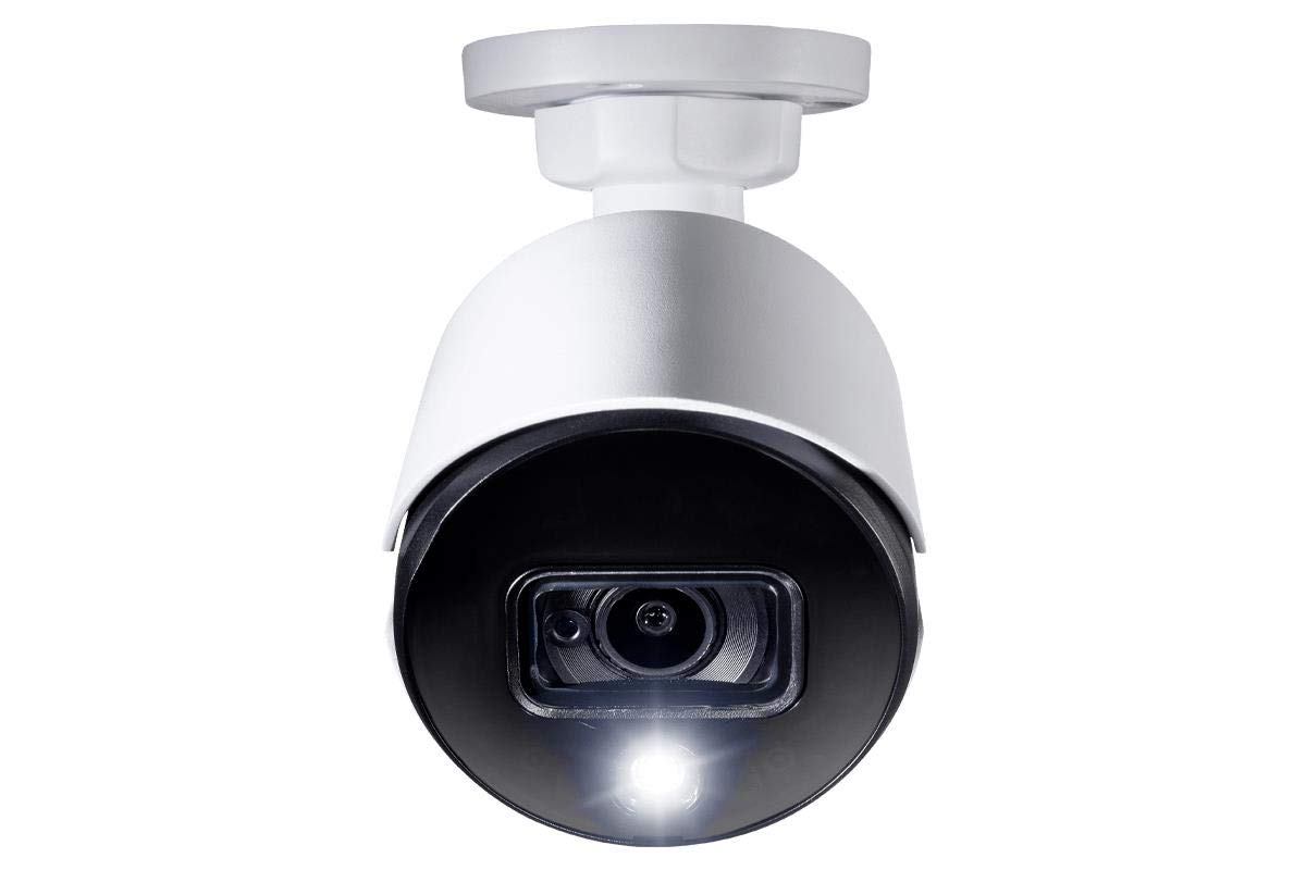 Lorex C881DA 4K Ultra HD Analog Active Deterrence Security Bullet Camera with Color Night Vision, 135ft IR NV, IP67, Works with D841, D861, D862, D871B, LHV5100, Camera Only, White, 4PK(M.Refurbished)