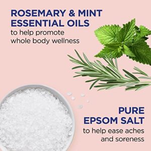 Dr Teal's Pure Epsom Magnesium Salt Soak, Wellness Therapy with Rosemary & Mint, 3 lbs (Pack of 4)