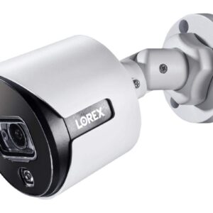 Lorex C881DA 4K Ultra HD Analog Active Deterrence Security Bullet Camera with Color Night Vision, 135ft IR NV, IP67, Works with D841, D861, D862, D871B, LHV5100, Camera Only, White, 4PK(M.Refurbished)